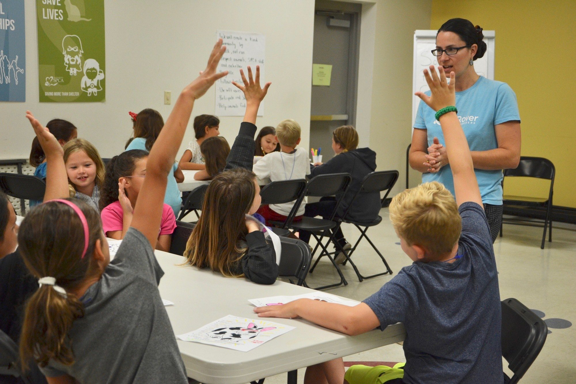 Teaching kids about animals at Camp Kindness - RedRover